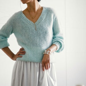 Beginner Friendly Top Down Sweater Knitting Pattern PDF: CP05 V-neck ...