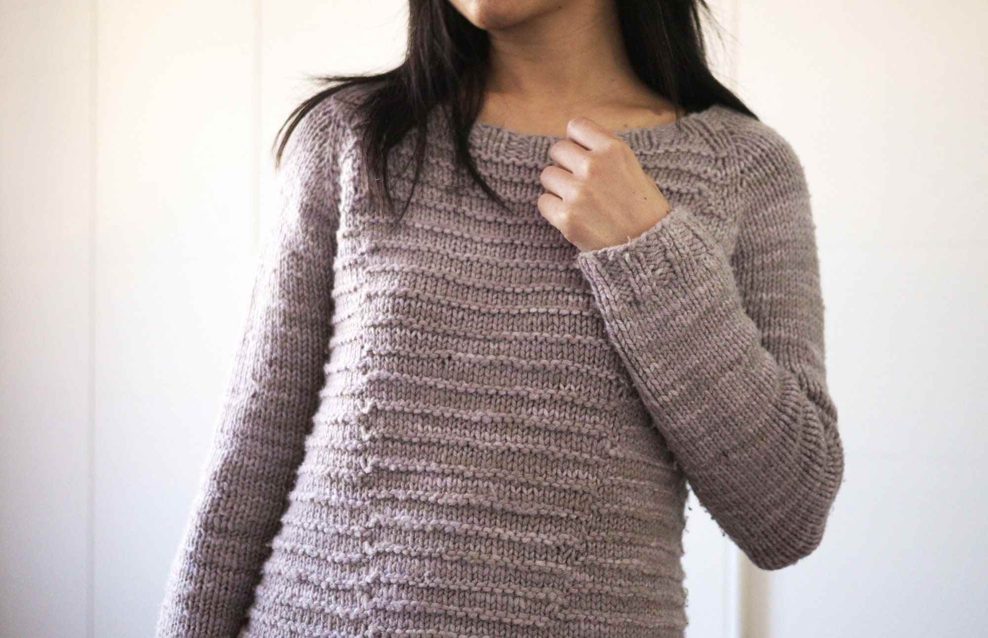 Knitting Pattern Sidewalk Top Down Pullover Sweater Pattern Top Down ...