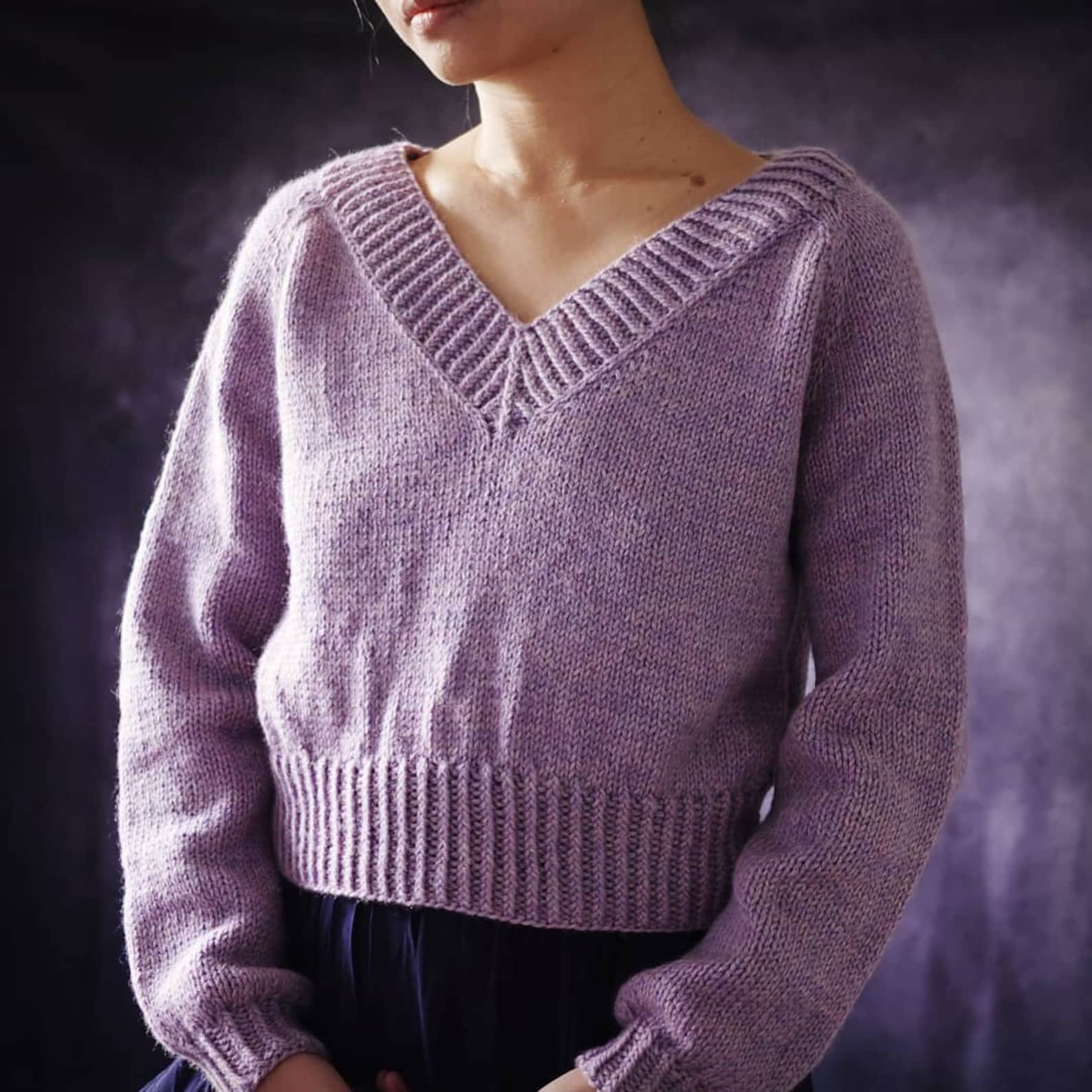 Beginner Friendly Knitting Pattern Devotion Sweater V Neck Top - Etsy