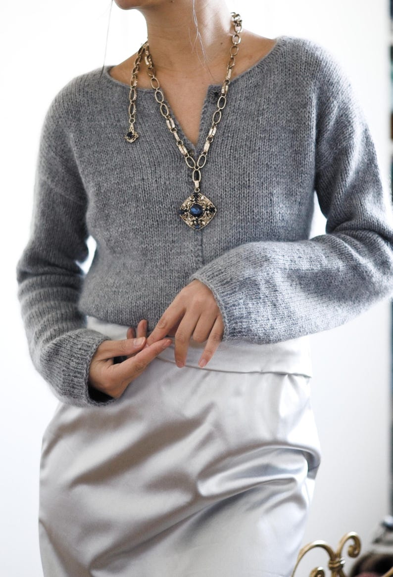 Classic Reversible Drop Shoulder Cardigan Knitting Pattern PDF ...