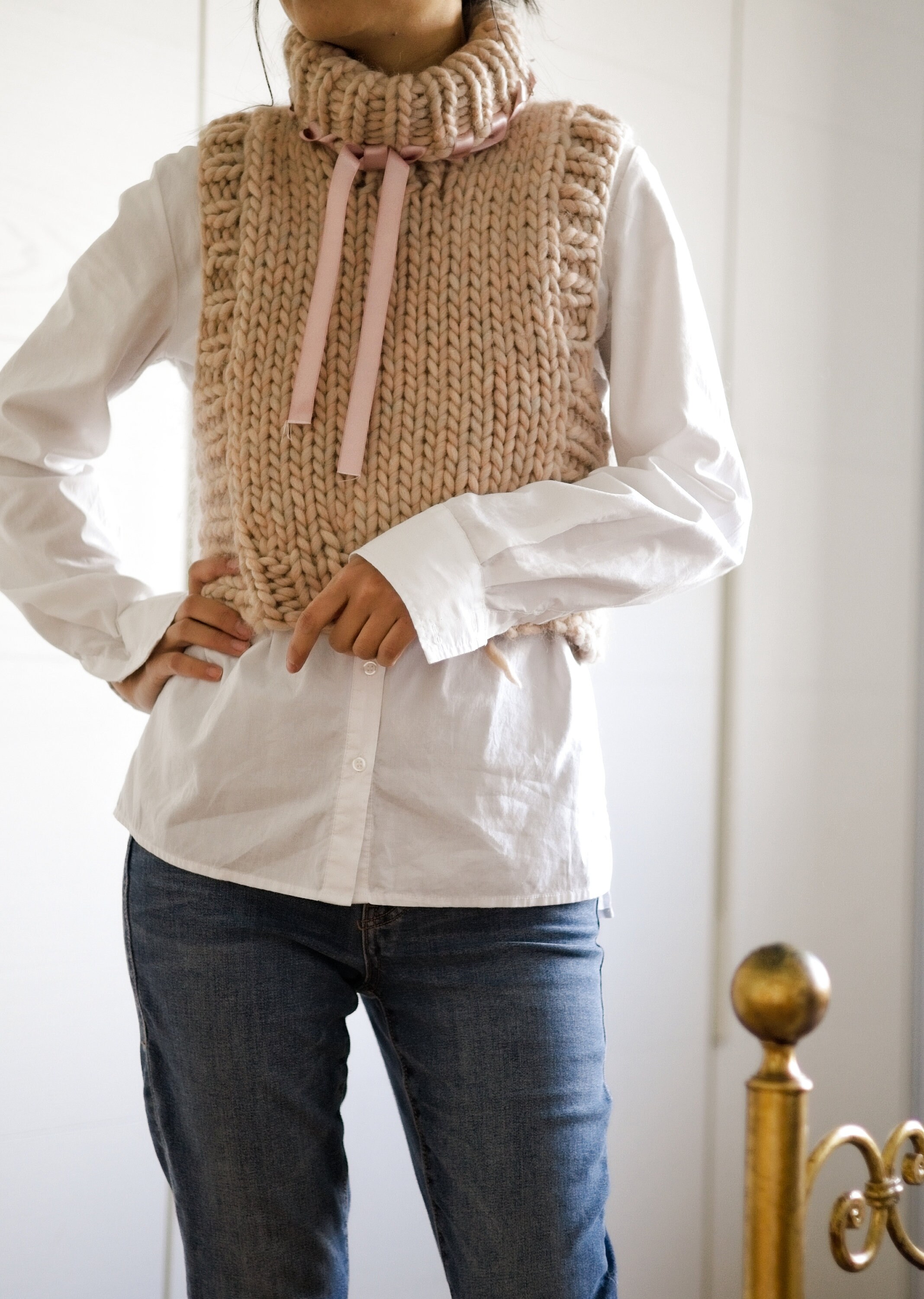 Easy Beginner Friendly Vest Pattern: Geometry III Slipover With ...