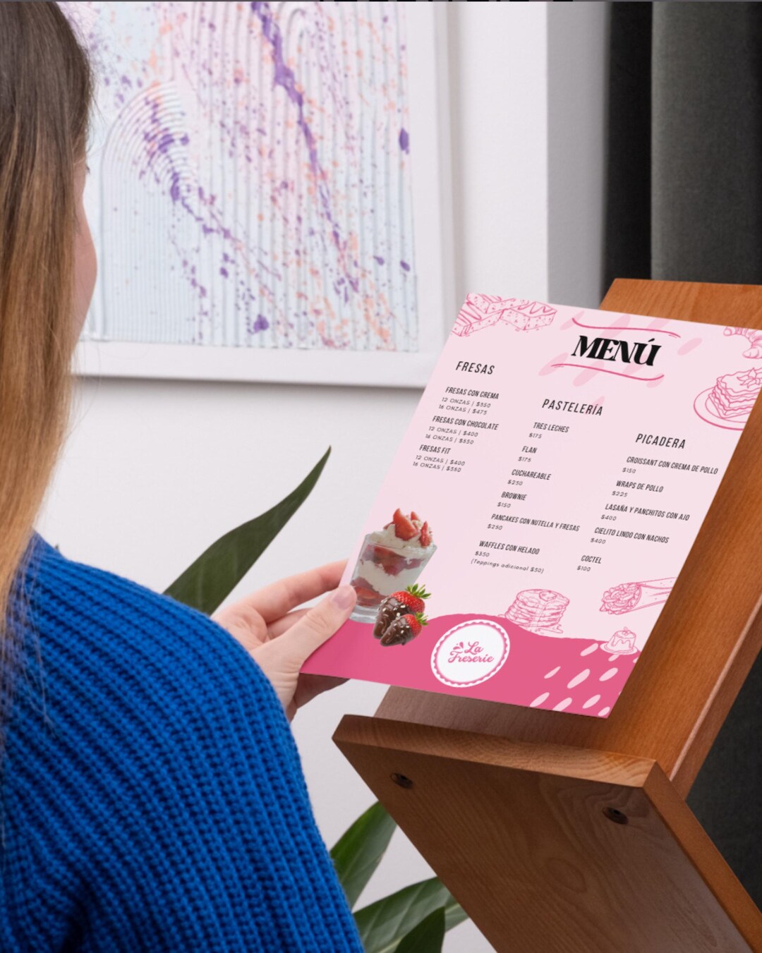 Editable Pink Bakery Menu Template, Minimalist Price List (canva DIY ...