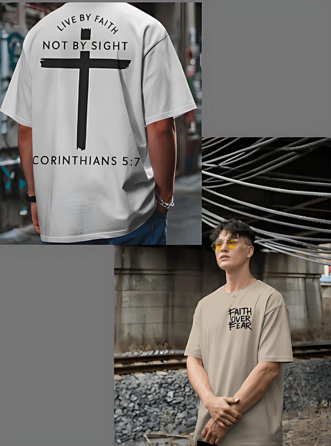 Faith Over Fear Christian Tee - Unisex Cotton Shirt, Inspirational ...