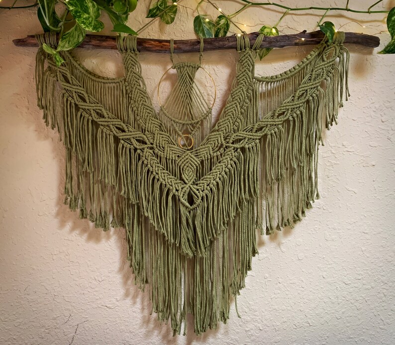 Green Tea Macrame Wall Hanging - Etsy