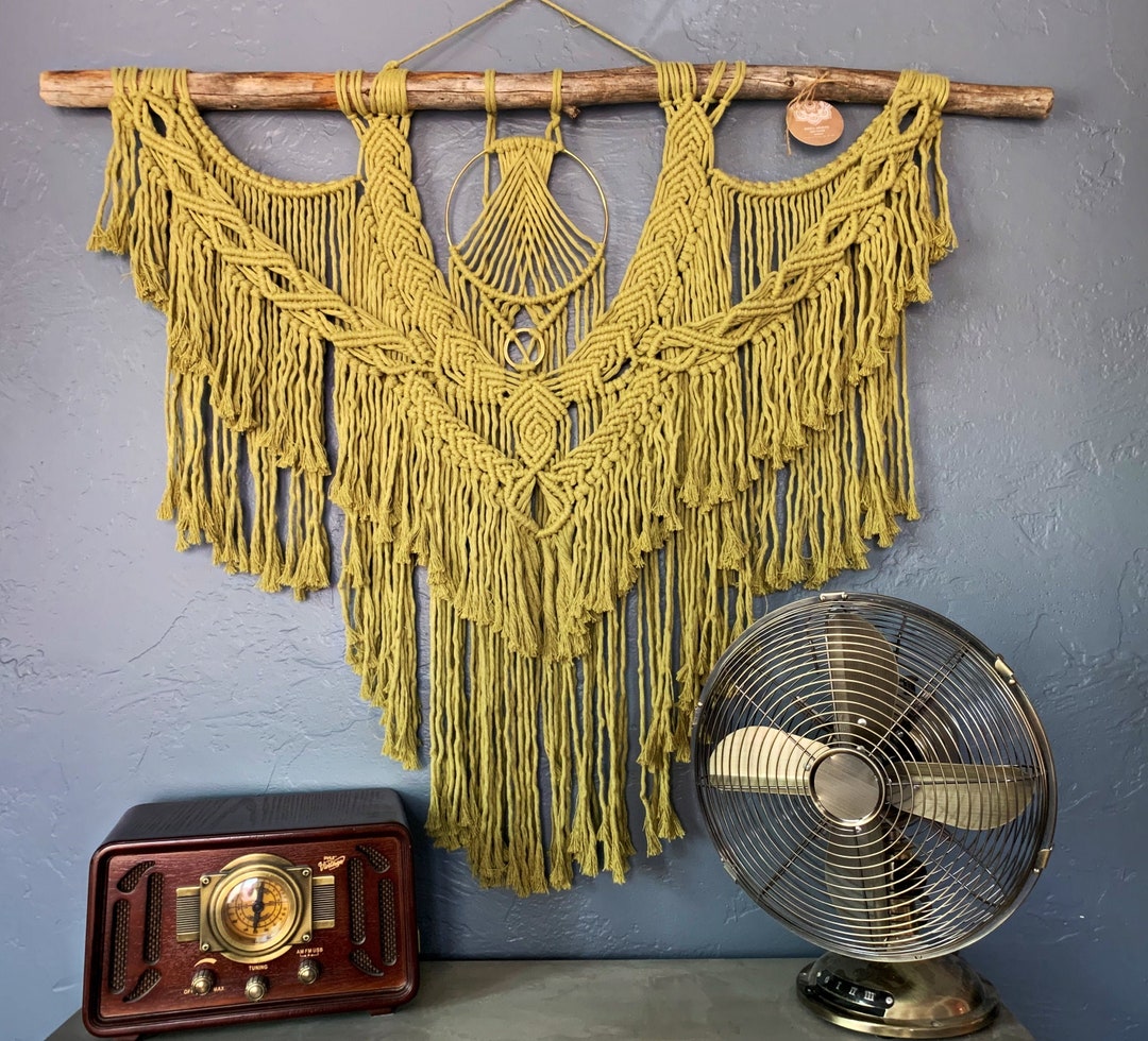 Green Tea Macrame Wall Hanging - Etsy