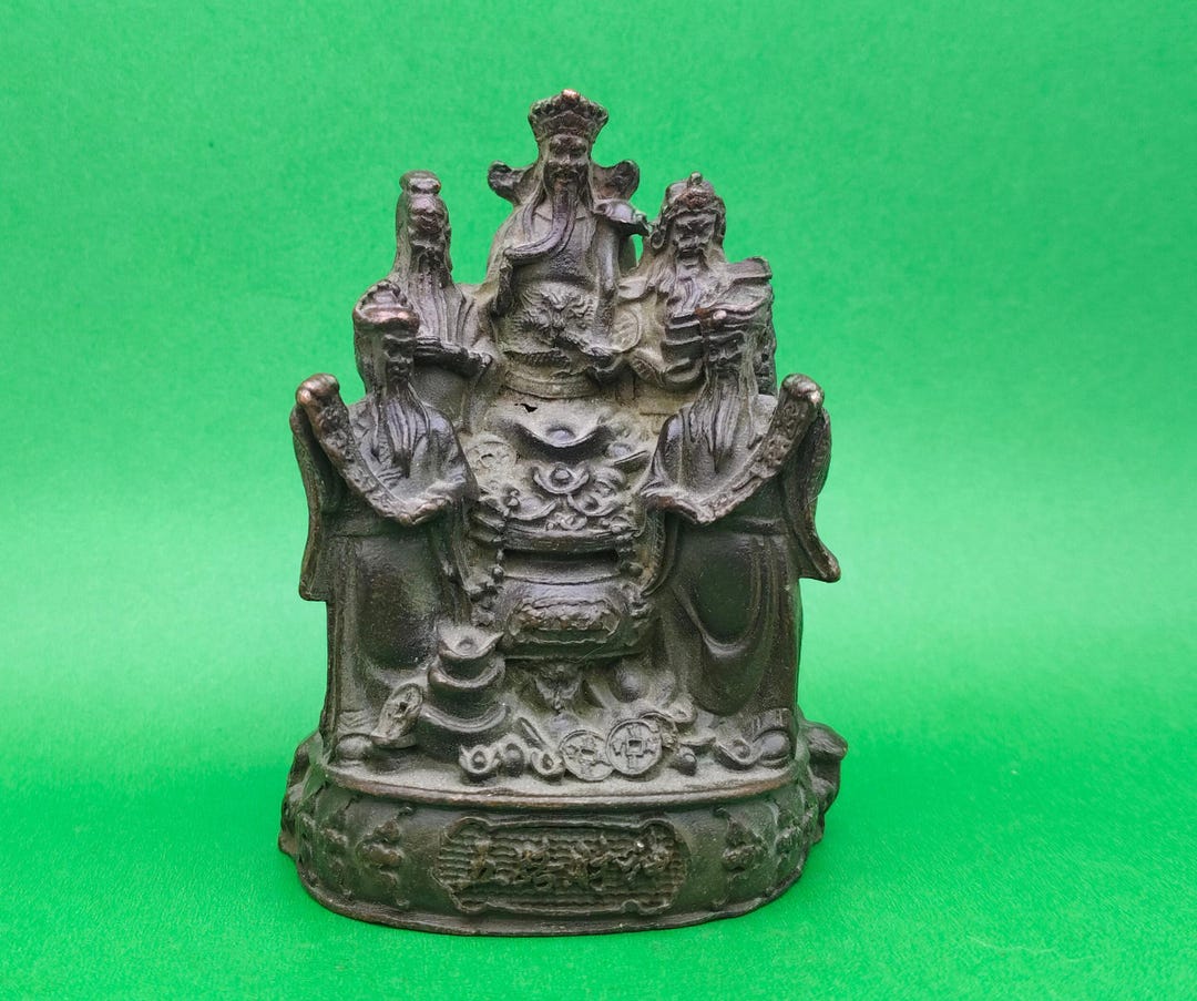 Brass Five Way Wealth Gods Statue – Prosperity & Abundance Gift for ...