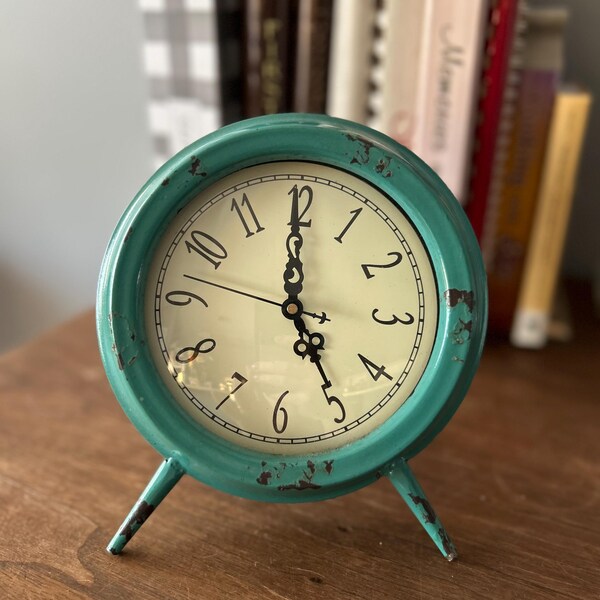 Turquoise Clock - Etsy
