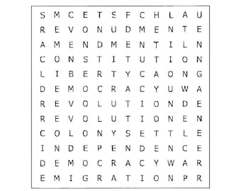 US History Word Search Puzzle - Etsy