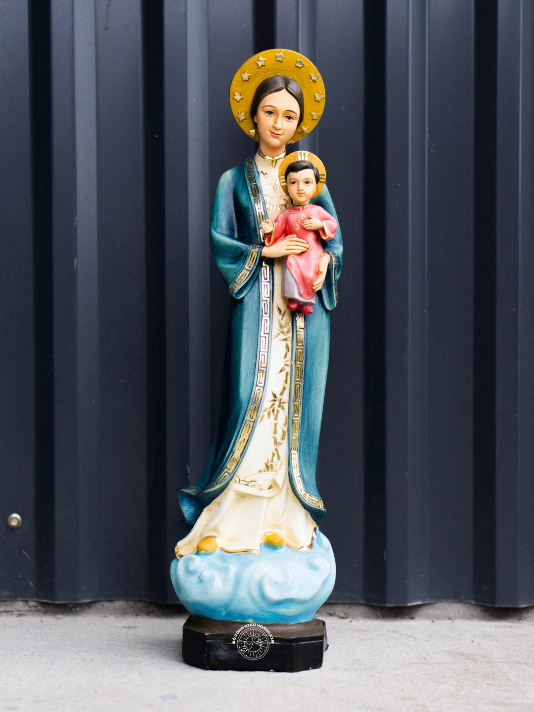 Our Lady of La Vang Statue (50cm|19.7 Inch) - Hand-painted Virgin Mary ...