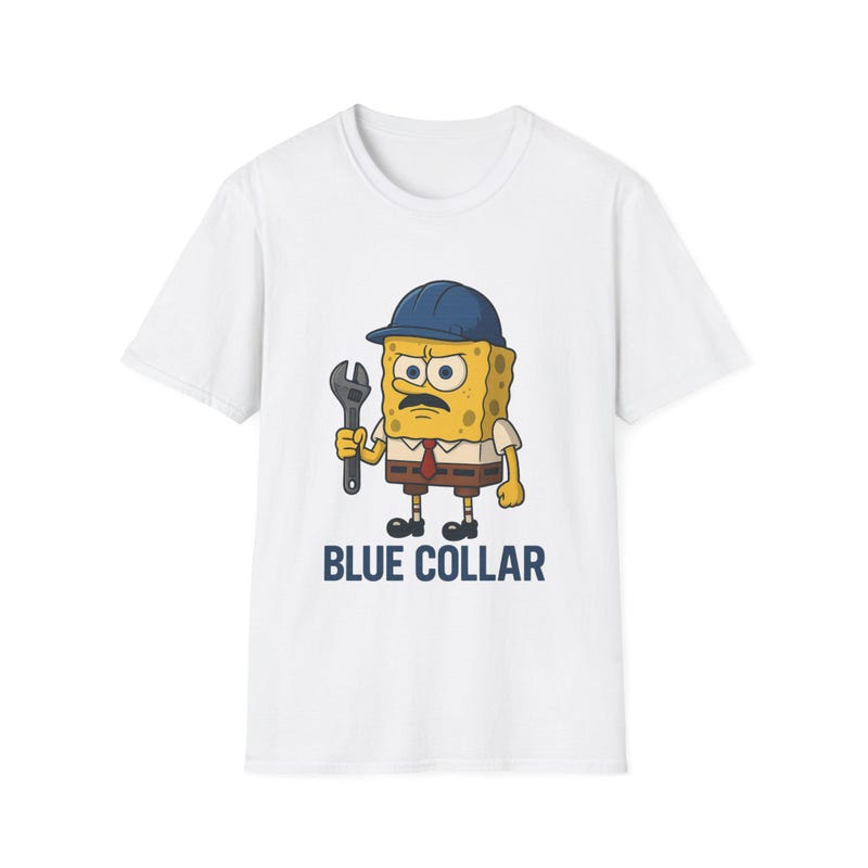 Blue Collar Spongebob - Etsy