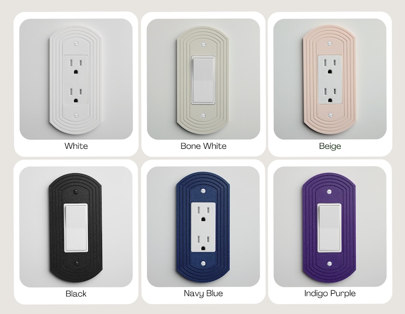 3D Printed Duplex Outlet Cover: Rounded Retro Decor - Etsy