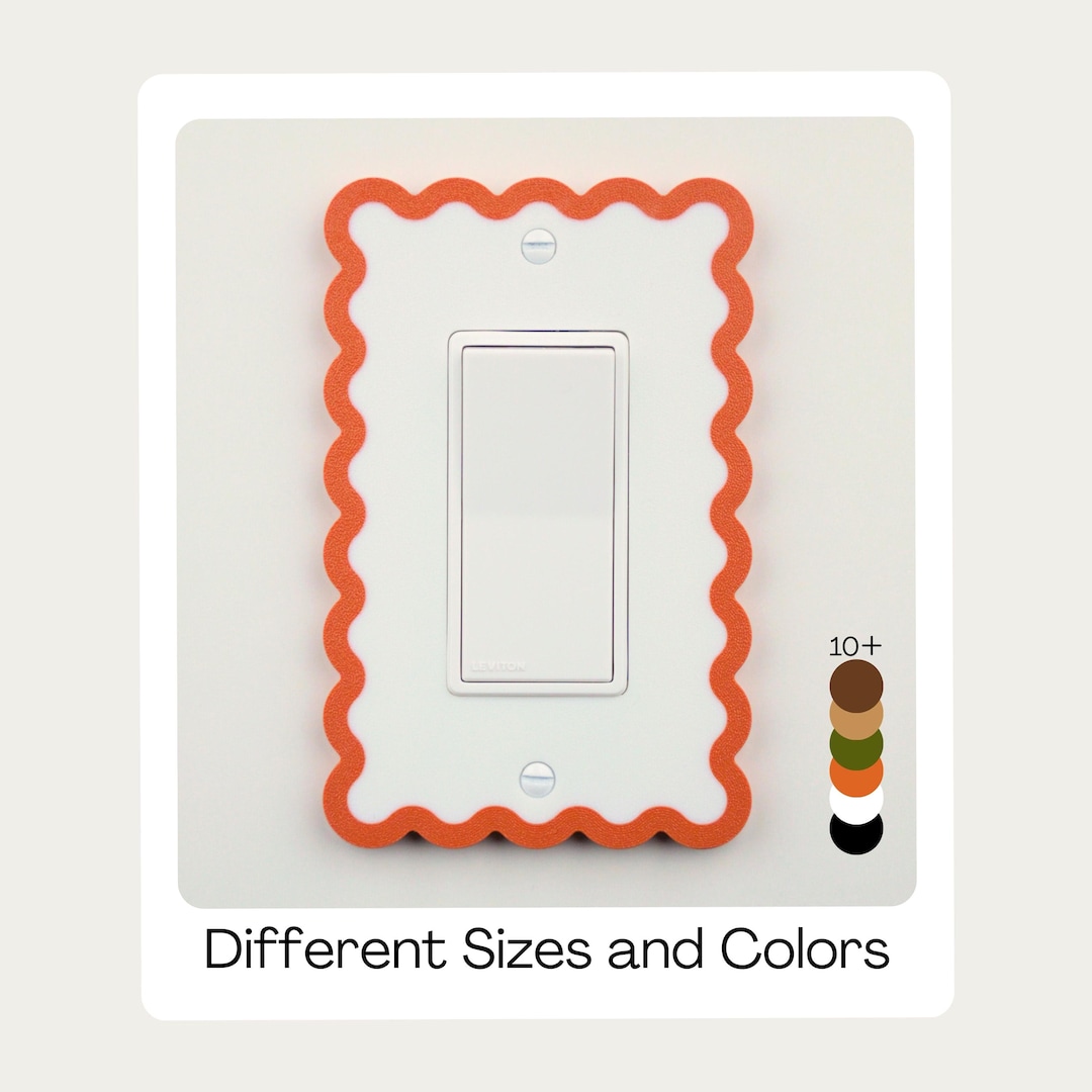 Wavy Light Switch Cover Danish Pastel Scallop Fits Toggle Rocker Duplex ...