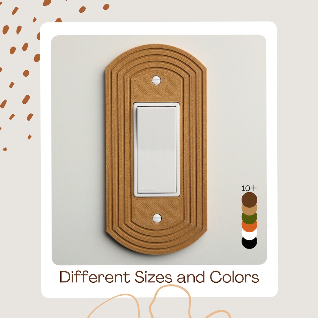 3D Printed Duplex Outlet Cover: Rounded Retro Decor - Etsy