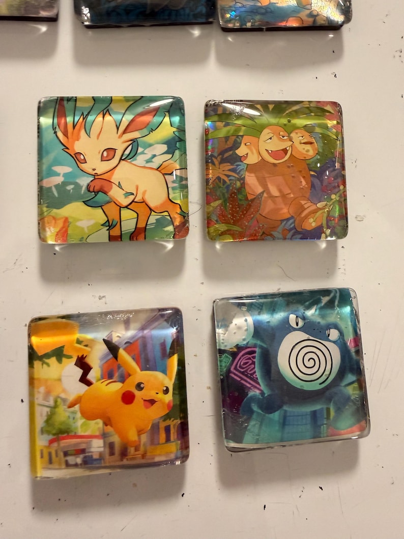 Handmade Pokémon Card Magnet | Upcycled Vintage Cards | Cute Anime ...