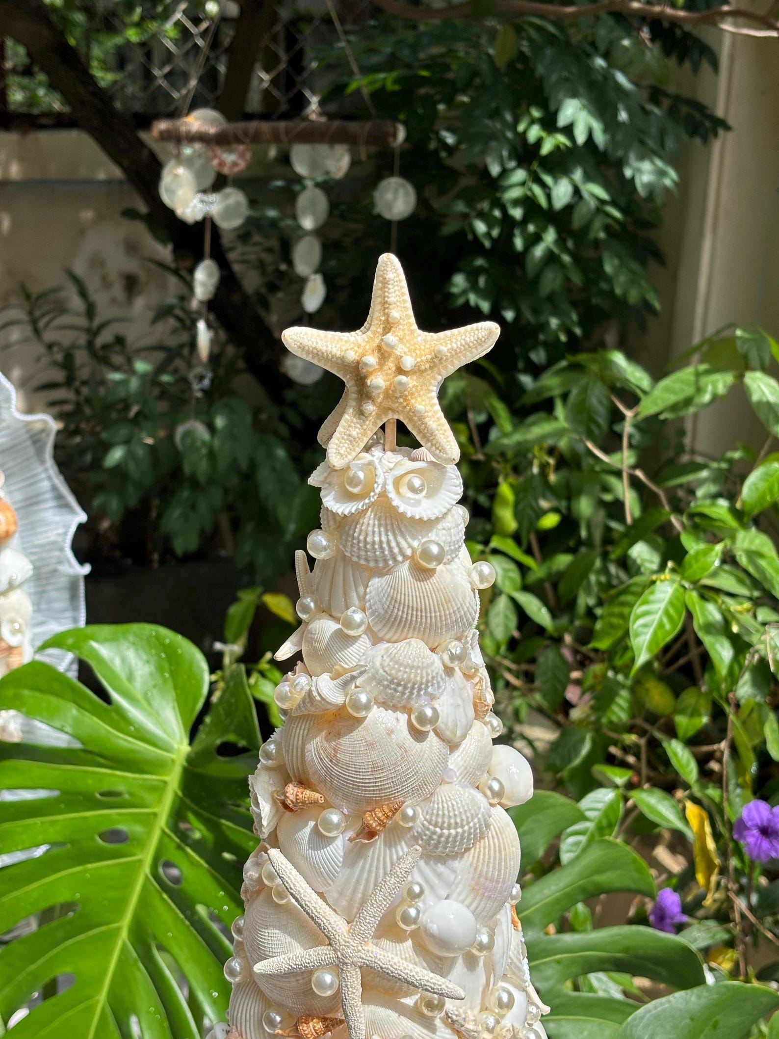 Coastal Seashell Tree: Handmade Beach Decor, Starfish Tree, Nautical ...