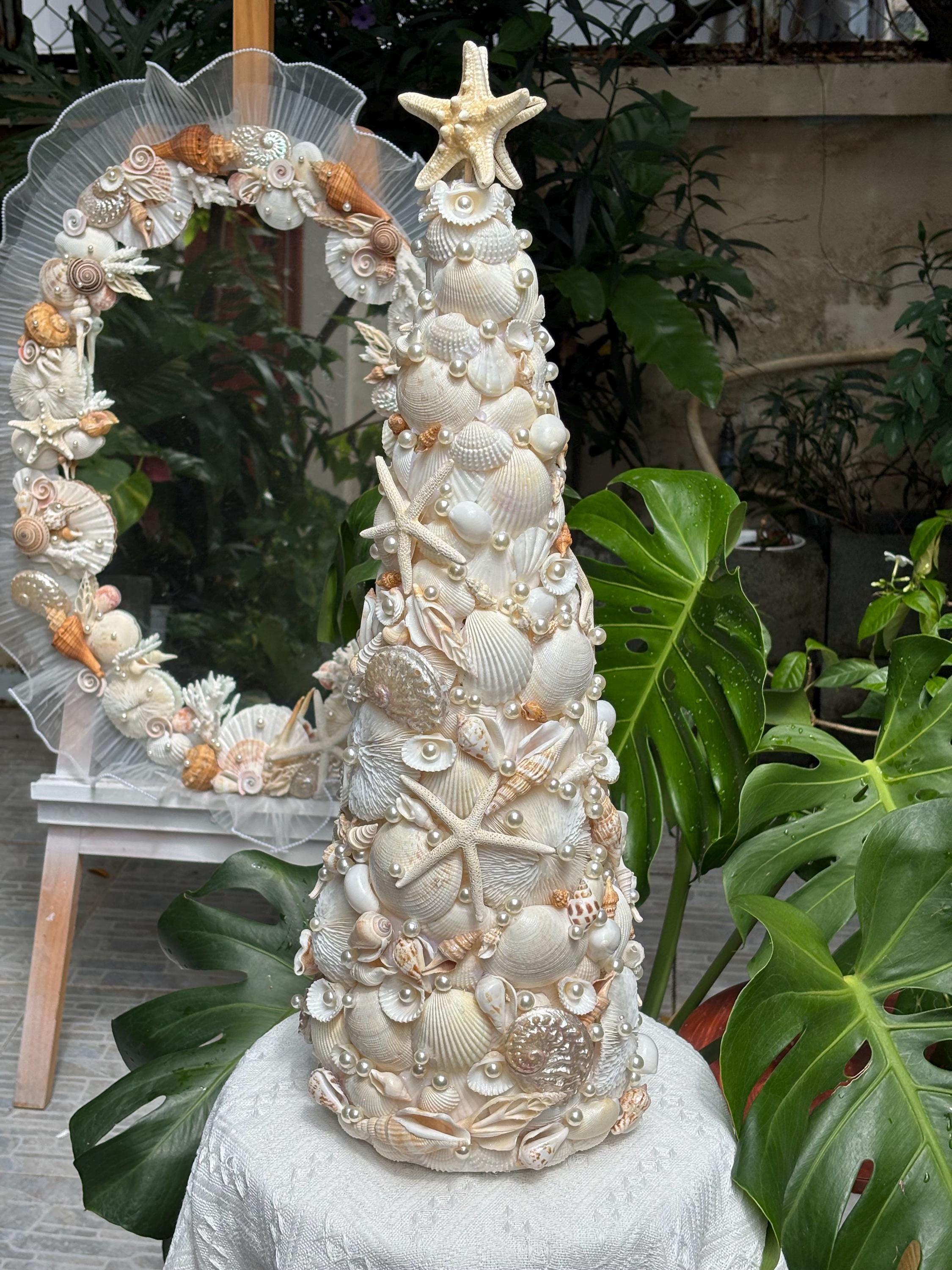 Coastal Seashell Tree: Handmade Beach Decor, Starfish Tree, Nautical ...