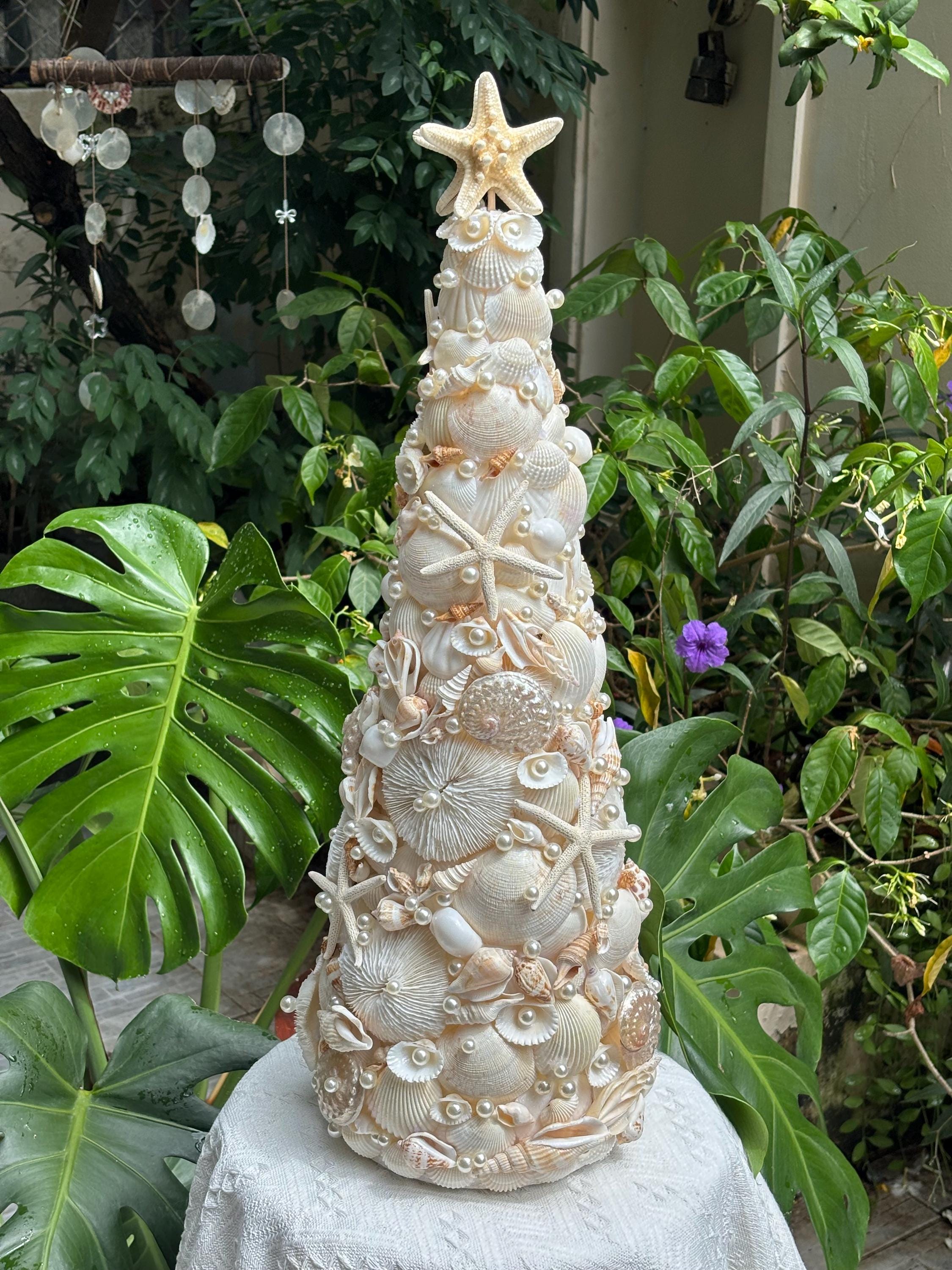 Coastal Seashell Tree: Handmade Beach Decor, Starfish Tree, Nautical ...