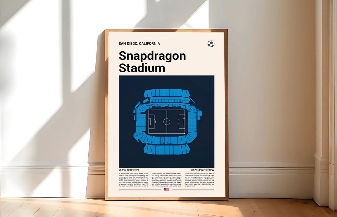 Mid Century Modern, Football Stadium Print, Stadium Poster, Gift Poster ...