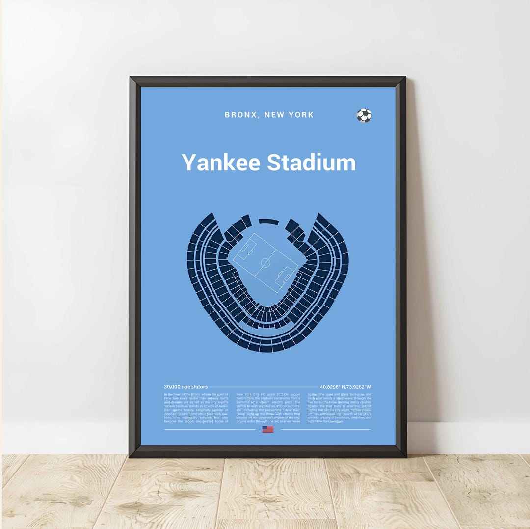 NY Yankee Stadium Print, Football Stadium Print, Stadium Poster, Gift ...