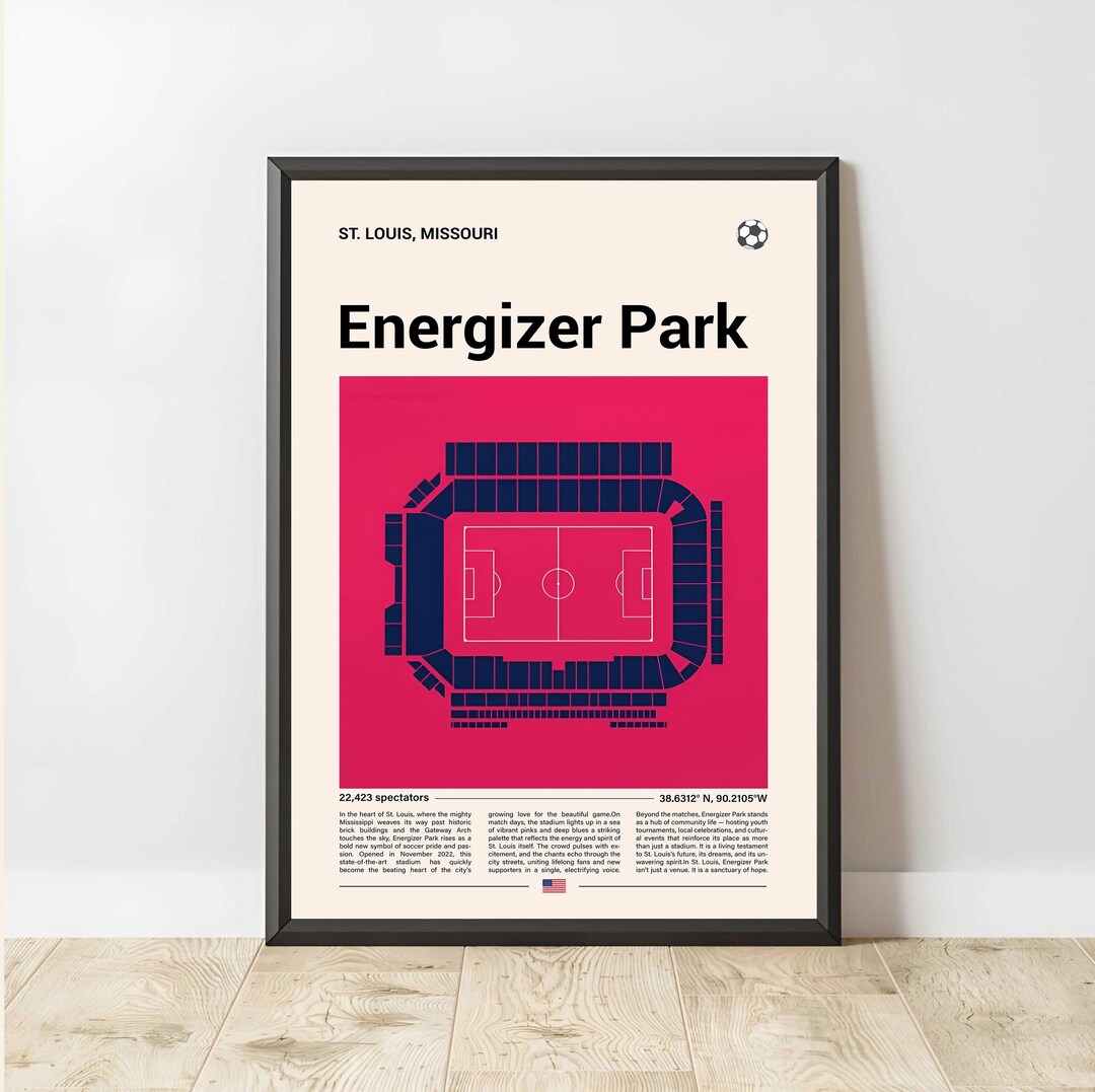 Energizer Park Stadium, Football Stadium Print, Stadium Poster, Gift ...