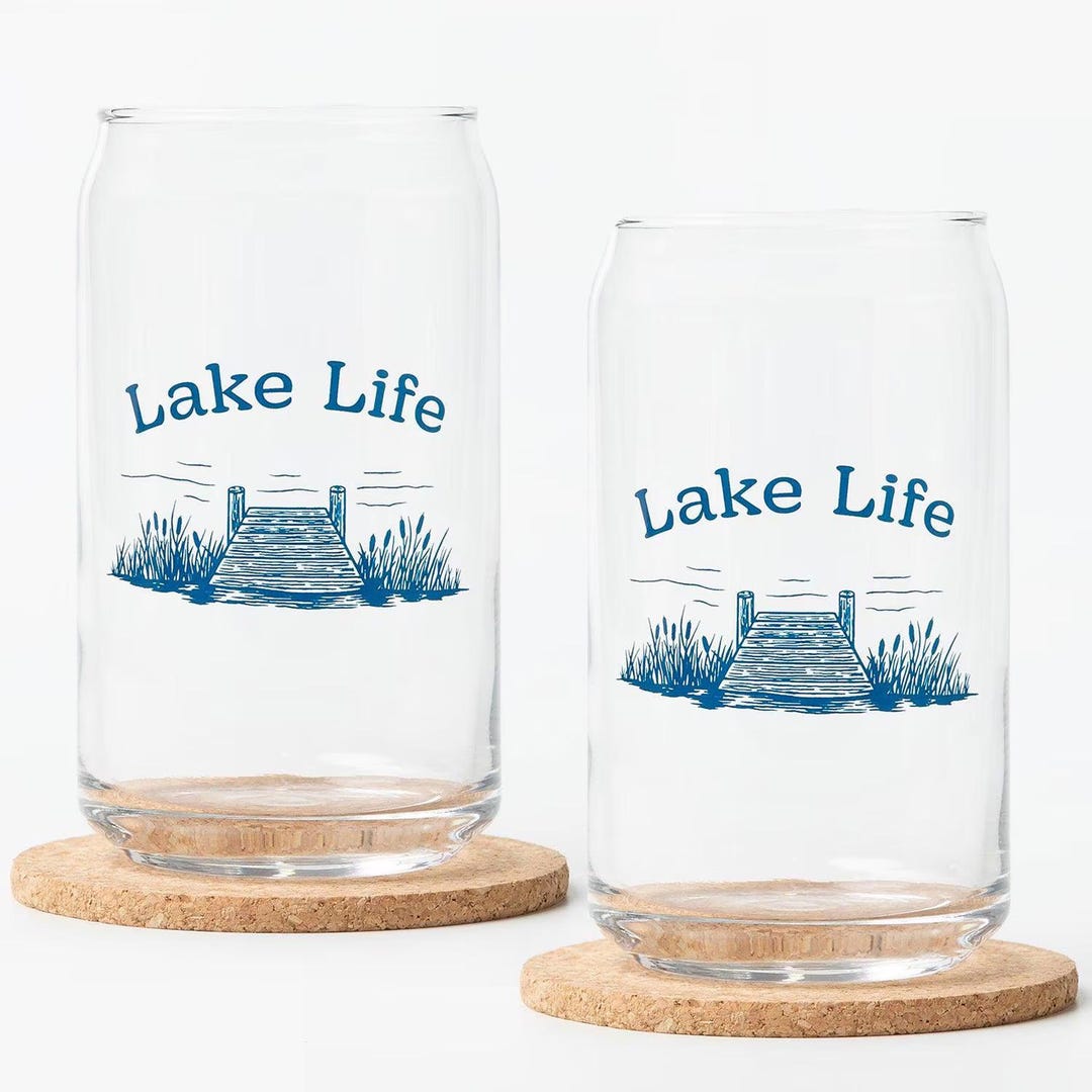 Lake Life Beer Can Glass - Lake Housewarming Gift - Lake Life Home ...