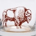 Bison Whiskey Glass Rocks Glass Bison Cocktail Glass - Etsy