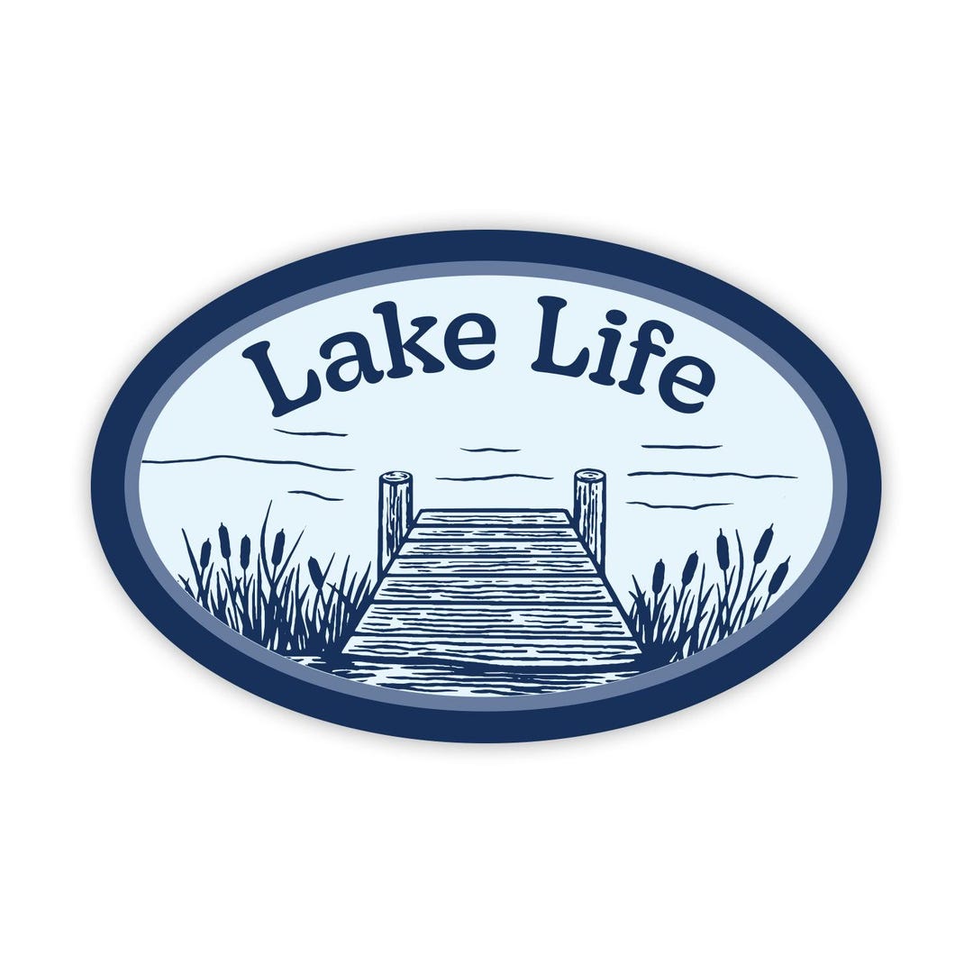 Lake Life Sticker - Lake Life Decal - Cottage - Dock - Cattails ...