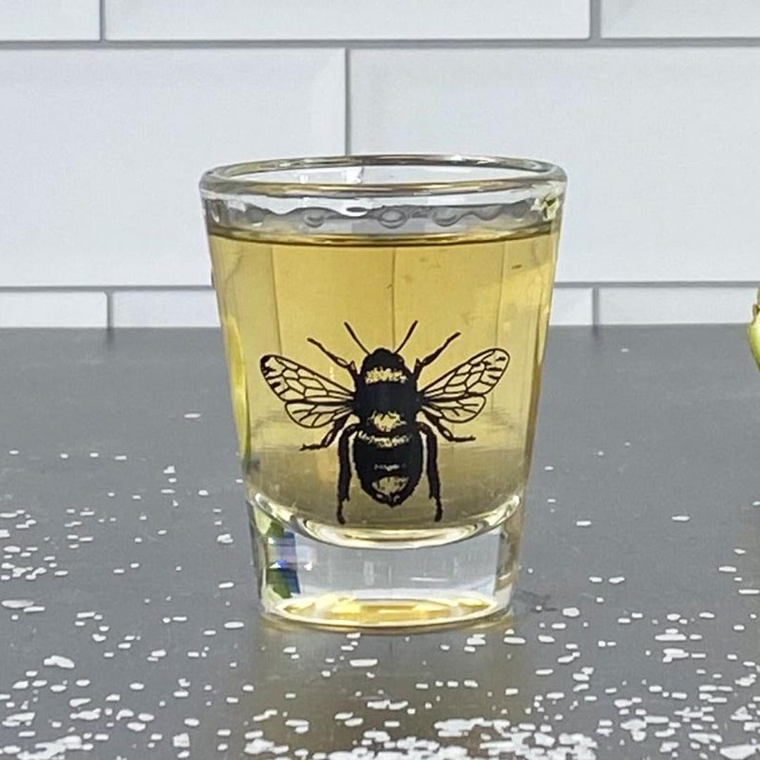Bee Shot Glass - Honey Bee Shot Glass - Bumble Bee Gift - Bee Glassware ...