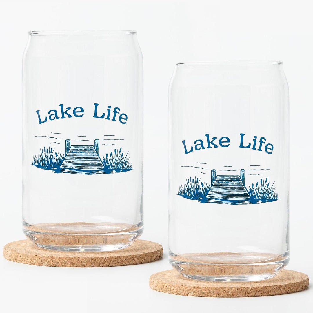 Lake Life Beer Can Glass Lake Housewarming Gift Lake Life Home Decor ...