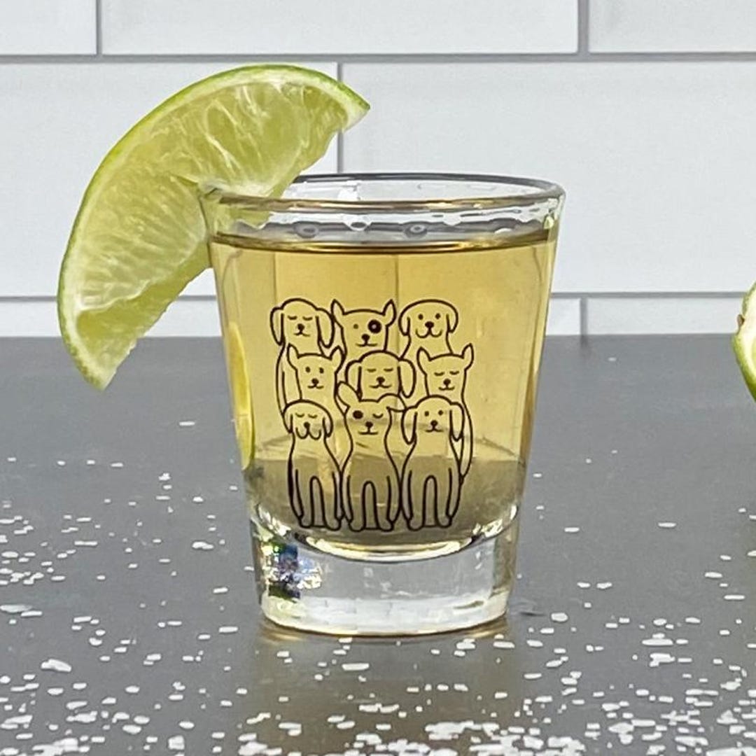 Dogs Shot Glass - Dog 21st Birthday Gift - Puppy Shot Glass - Dog Gift ...