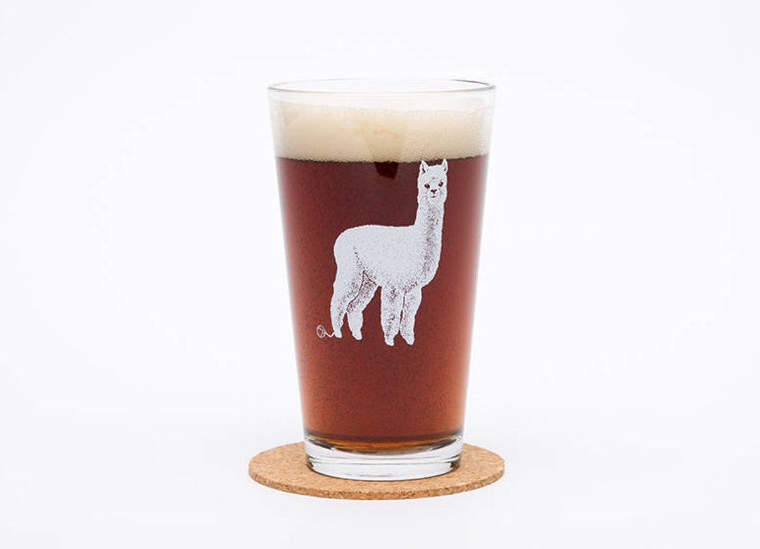 ALPACA Pint Glass Alpaca Beer Mug Housewarming Gift Craft Beer Glasses ...