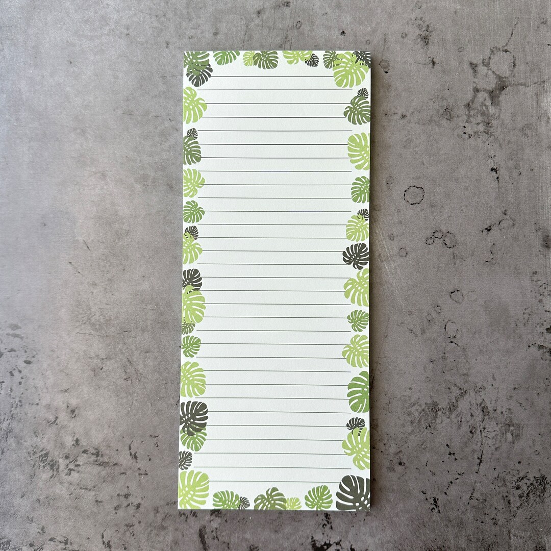 Monstera Grocery List Pad for Fridge Plant Lover Notepad for ...