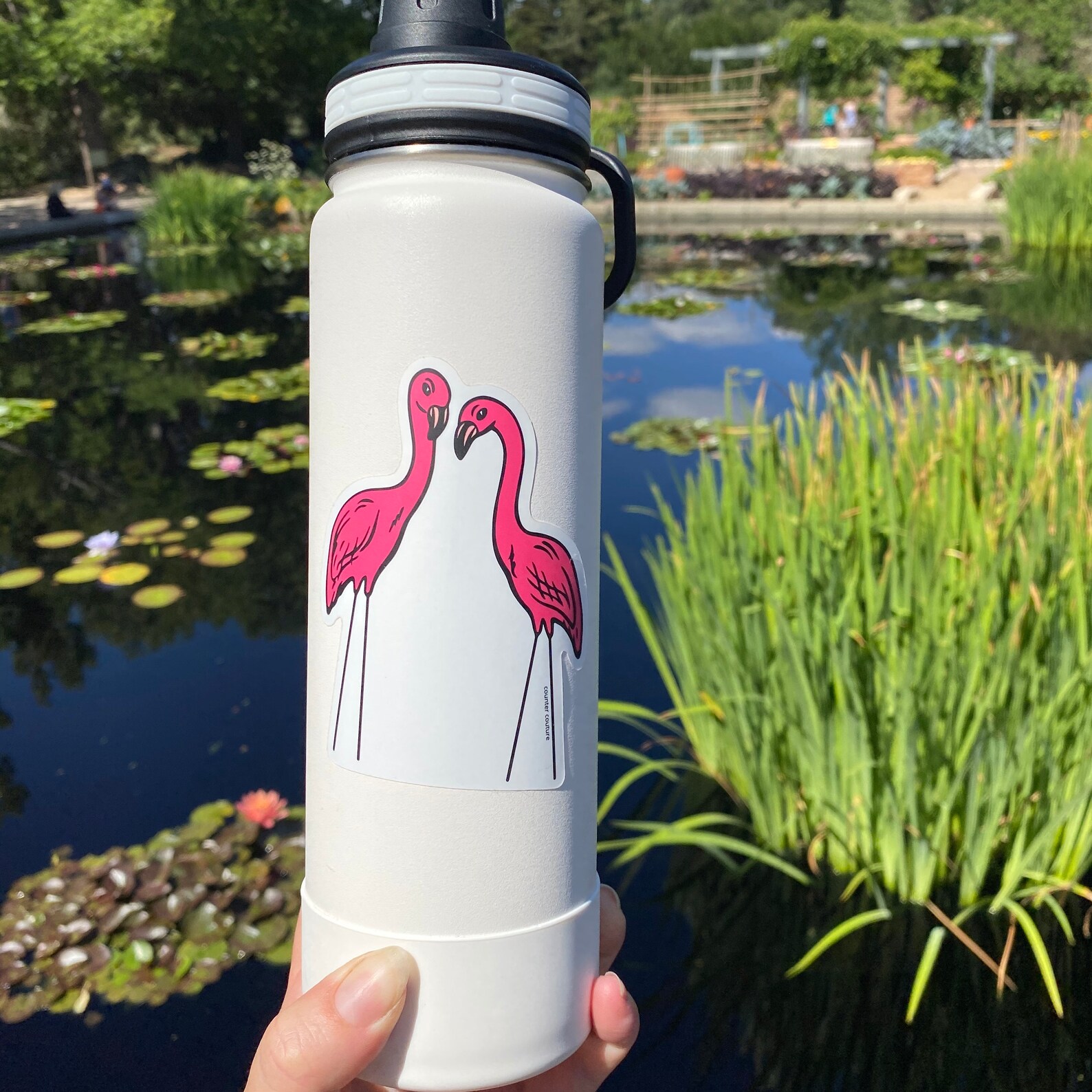 Flamingo Sticker for Water Bottle Decal Vinyl Flamingos | Etsy