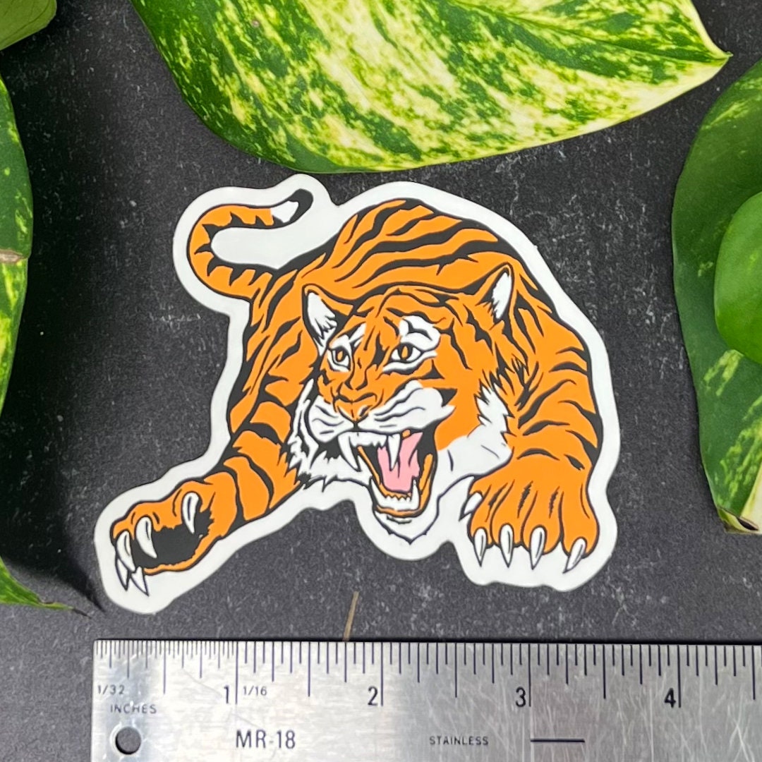 Tiger Vinyl Sticker Tiger Decal - Etsy