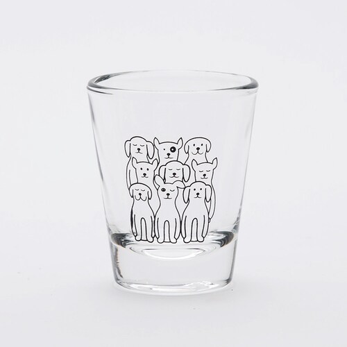 Dog Shot Glass Barware Glass Dogs Screen Printed - Etsy
