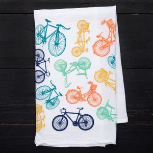 Bicycle Cotton Flour Sack Tea Towel, Gift for Bike Lovers, Housewarming ...