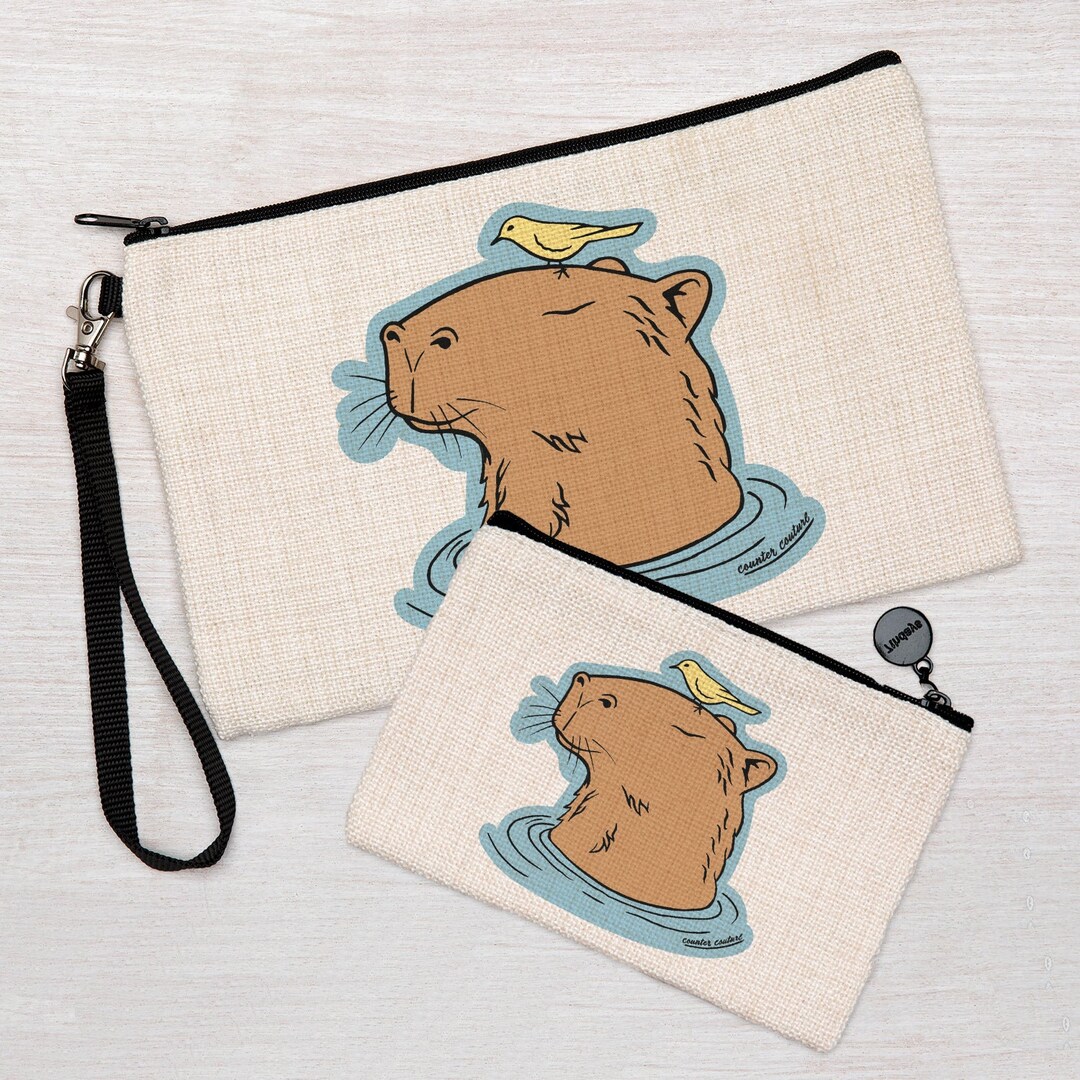 Capybara Zipper Pouch - Capybara Cosmetic Bag - Capybara Coin Purse ...