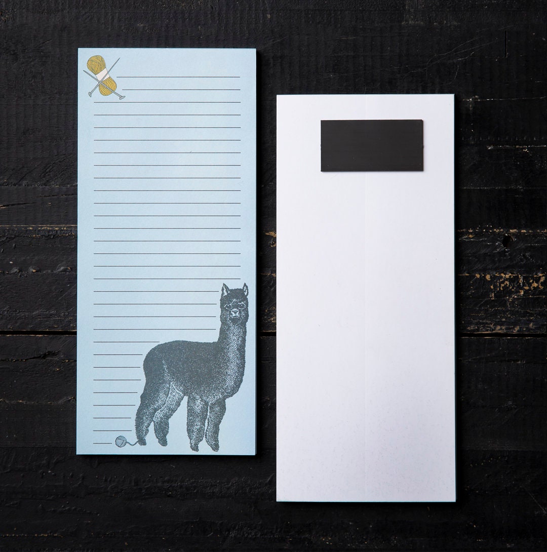 Alpaca Grocery List Pad for Fridge Notepad for Refrigerator Notepad ...