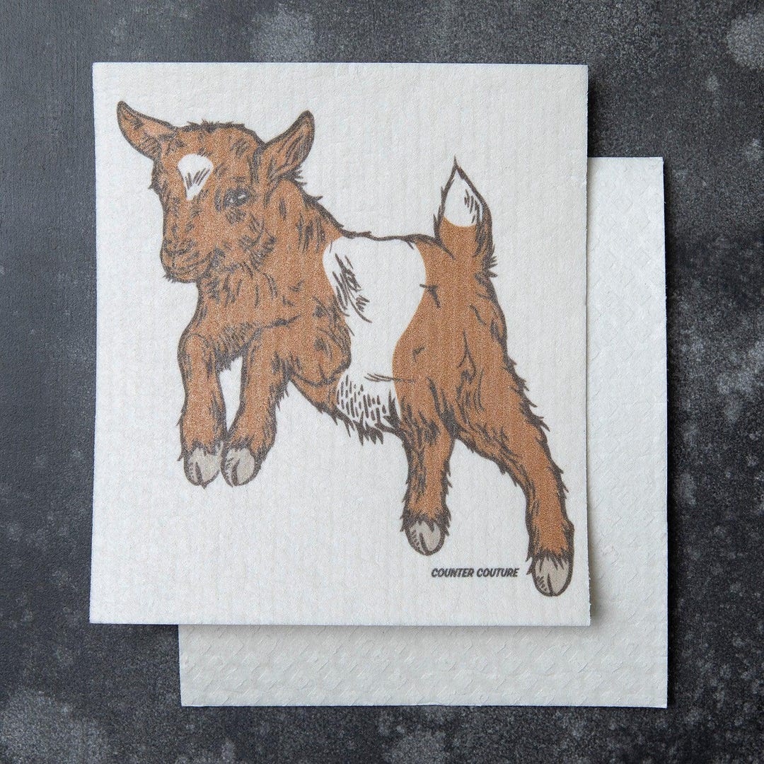 Baby Goat Swedish Dish Cloth Baby Animal Home Decor Farm Animal Kitchen ...