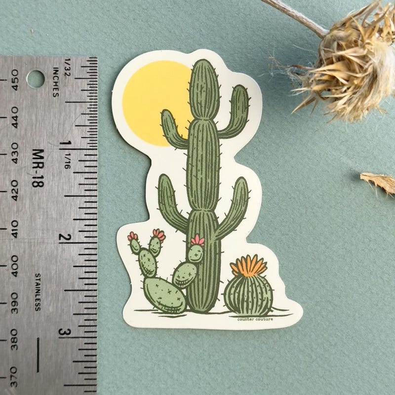 Cactus Stickers - Etsy