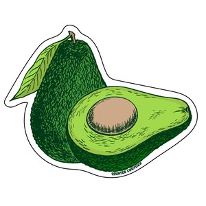 Avocado Sticker - Vinyl Decal - Etsy