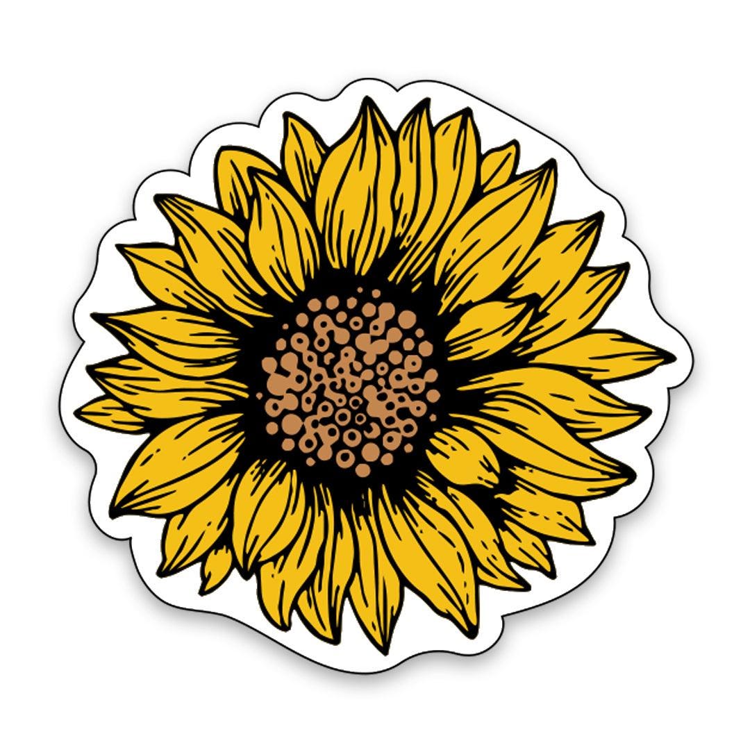 Sunflower Sticker - Waterproof & Scratch Proof Flower Decals - Etsy