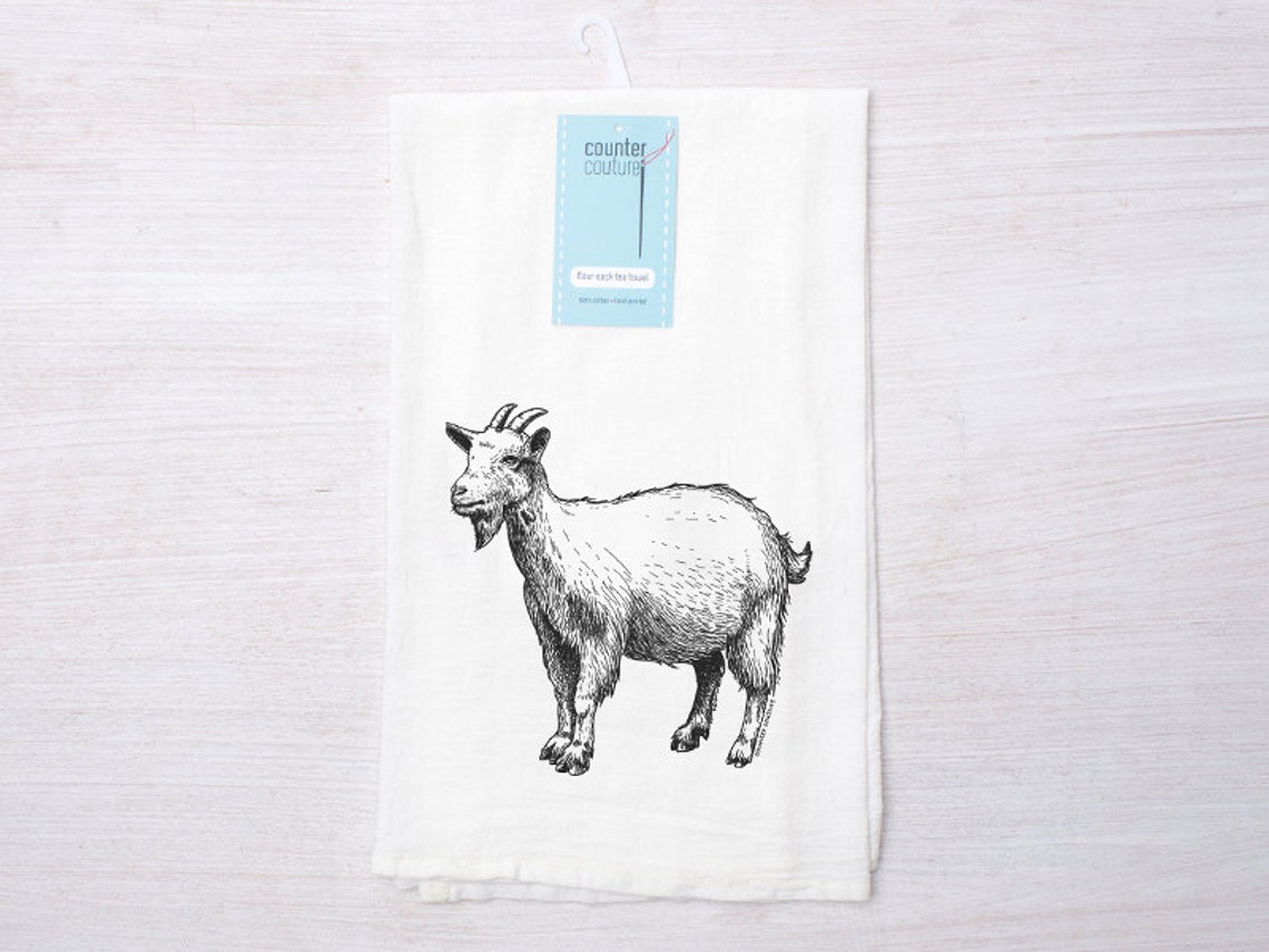 Tea Towel Goat Towel Farmhouse Decor Dish Cloth Flour - Etsy