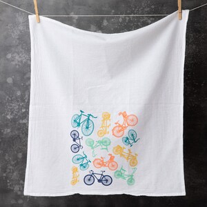 Bicycle Cotton Flour Sack Tea Towel, Gift for Bike Lovers, Housewarming ...