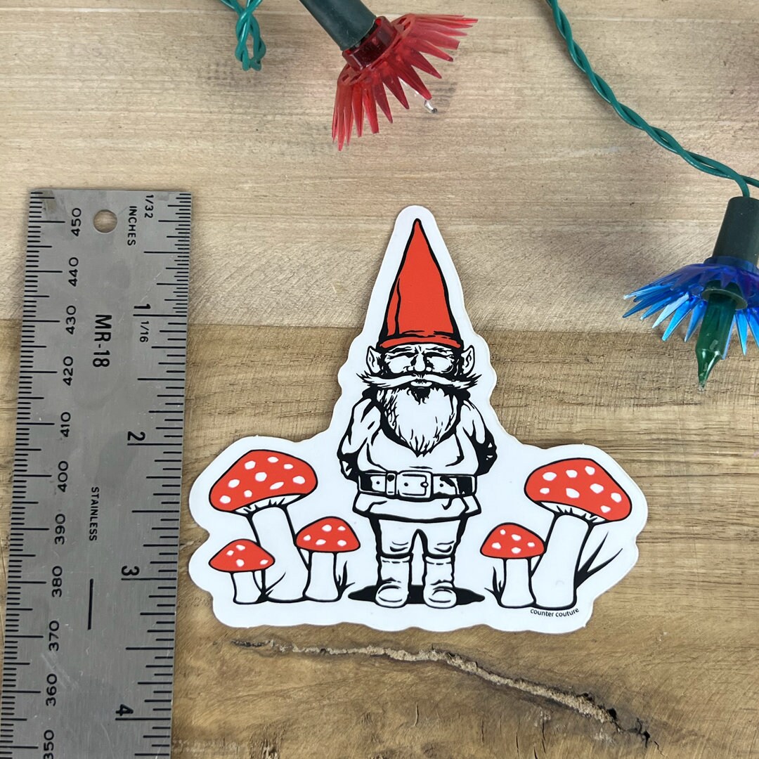 Garden Gnome Vinyl Sticker: Funny Laptop Decal - 3.5" - Etsy