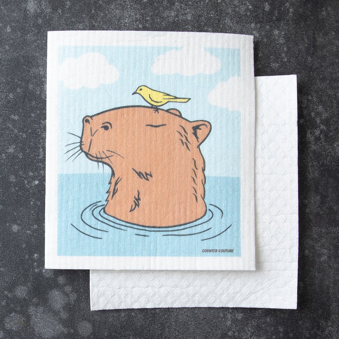 Capybara Swedish Dishcloth: Eco-friendly Kitchen Cleaning Cloth - Etsy