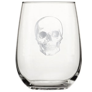 Skull Wine Glass Stemless Wine Glass Cocktail Glass Barware Drinking ...