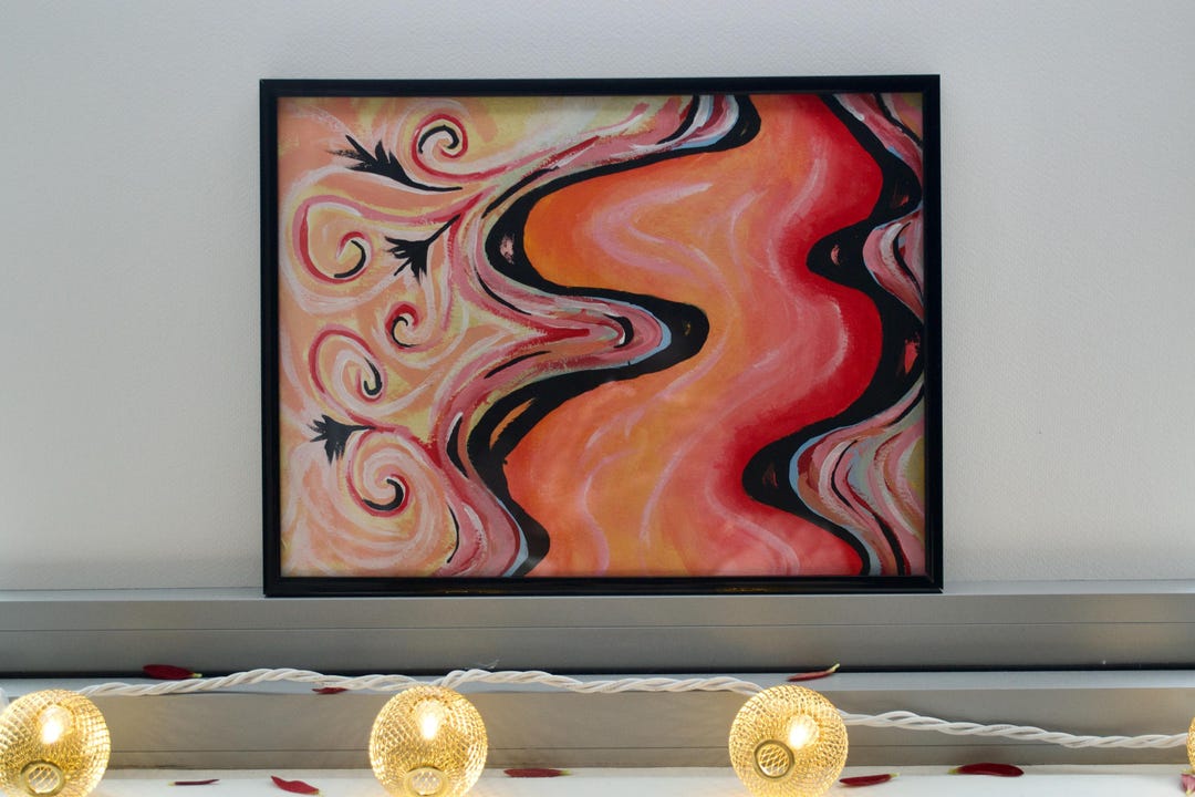 Printable Wall Art, Sunset Swirls - Abstract Expressionist Art Print - Etsy