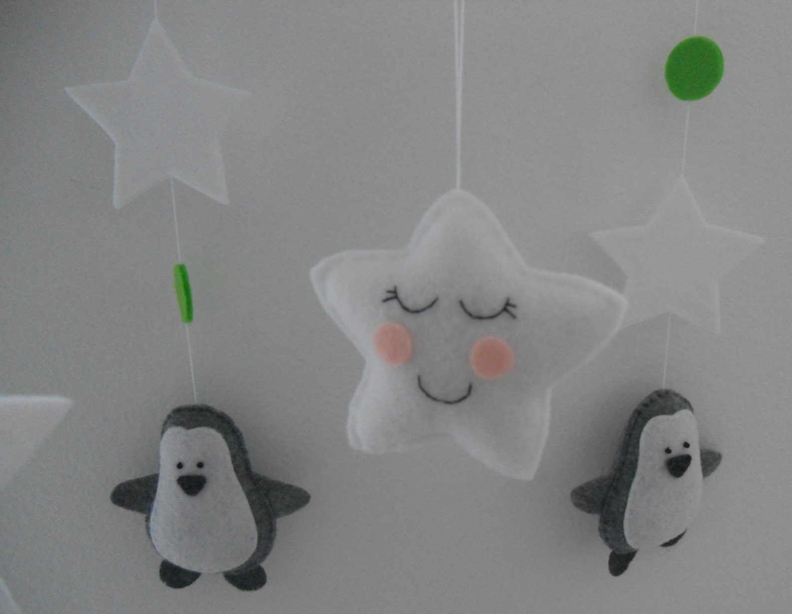 Baby Crib Mobile-penguins Mobile-custom Made Mobile-gray and - Etsy