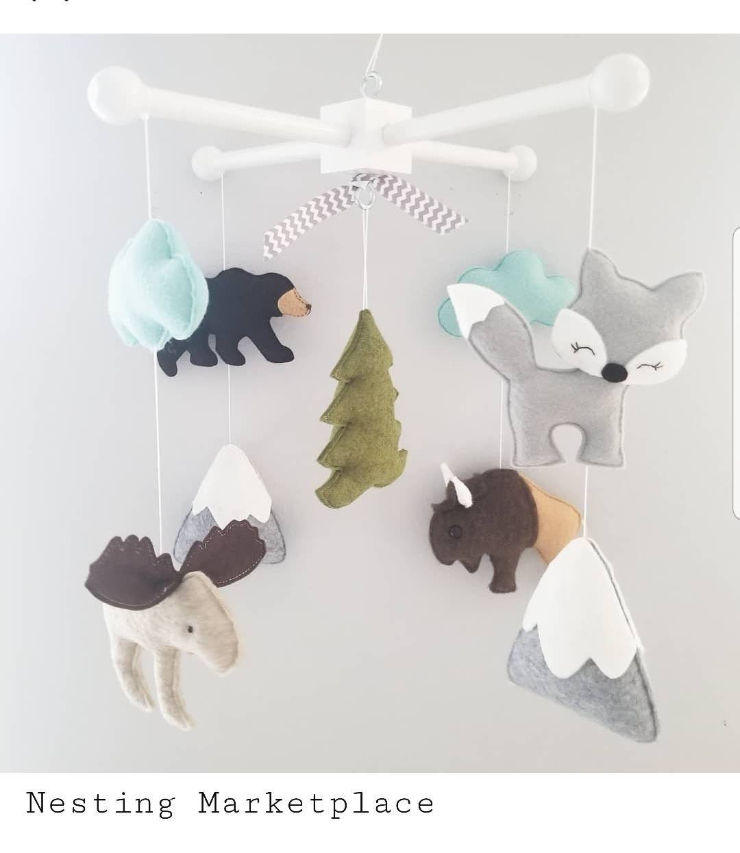 Baby Crib Mobile National Park Animals Crib Mobile - Etsy
